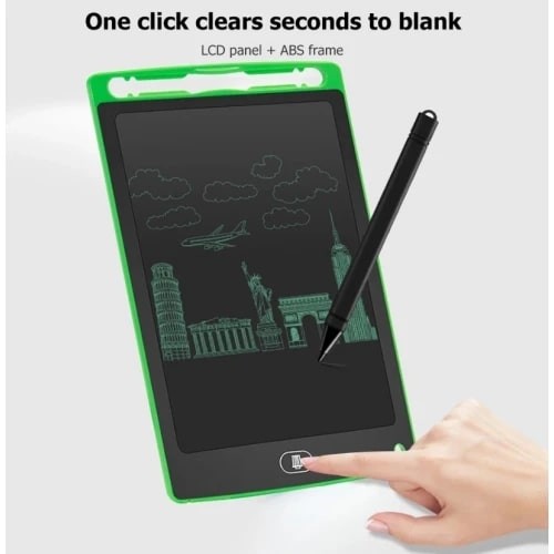 TABLETA 1+1 GRATIS, DESEN GRAFICA, RECRIPTIBILA, 8.5 INCH, SCRIS VERDE